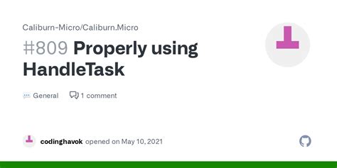 Properly Using Handletask · Caliburn Micro Caliburnmicro · Discussion