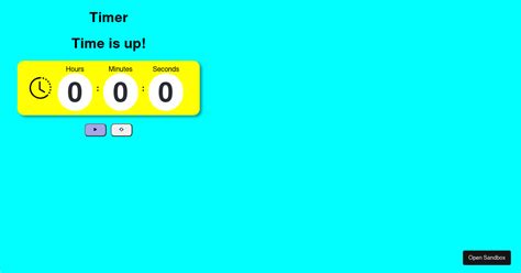 Timer Extension Codesandbox