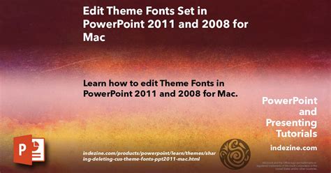 Edit Theme Fonts Set In Powerpoint 2011 And 2008 For Mac