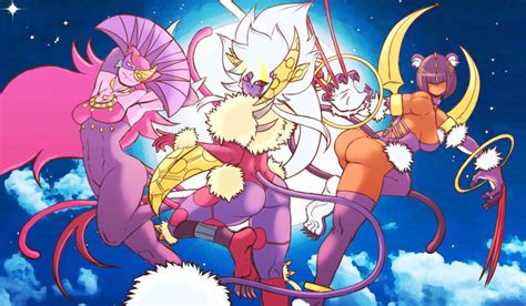 Rule 34 3girls Cat Girl Cat Humanoid Dark Skin Duel Monster Furry Lion Girl Lunalight