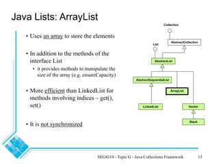 Topic G JavaCollections Framework Ppt