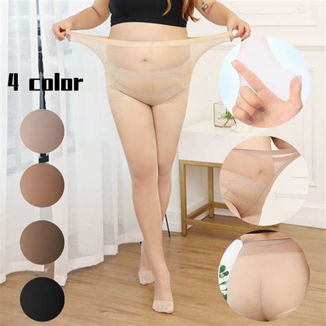 Dyfzdhu Women Sheer Pantyhose Sexy Breathable Stretch Thin Oversized