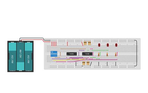 Circuit Design Projeto álgebra Booleana Tinkercad