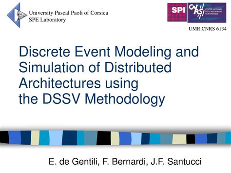 Ppt Discrete Event Modeling And Simulation Of Distributed Architectures Using The Dssv