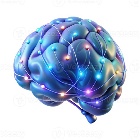 Dramatic Minimalist A Holographic Projection Of A Human Brain High