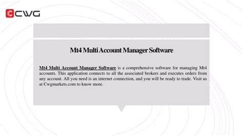 Ppt Mt4 Multi Account Manager Software Powerpoint