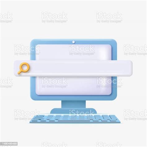 컴퓨터에서 웹 사이트에 대한 현실적인 3d 검색 창 템플릿입니다 벡터 3차원 형태에 대한 스톡 벡터 아트 및 기타 이미지 3차원 형태 개념 검색 Istock