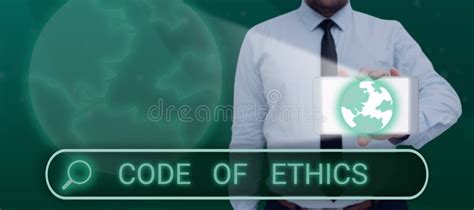 Handwriting Text Code Of Ethics Word Written On Moral Rules Ethical