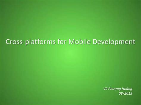 Cross Platform Mobile Approaches Ppt