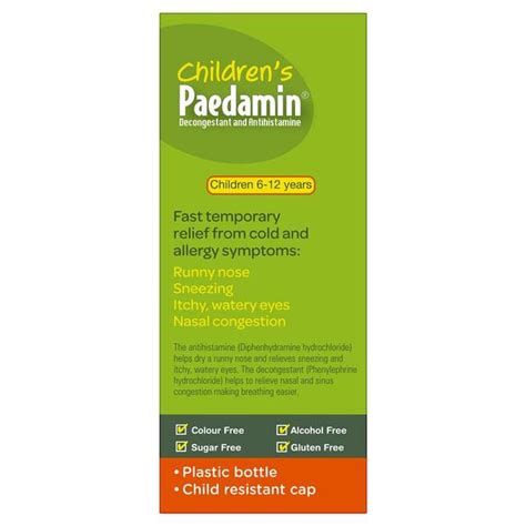 Buy Paedamin Decongestant Antihistamine Liquid 200ml Online At Chemist Warehouse