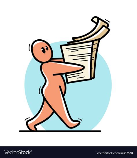 Stack Of Paper Cartoon