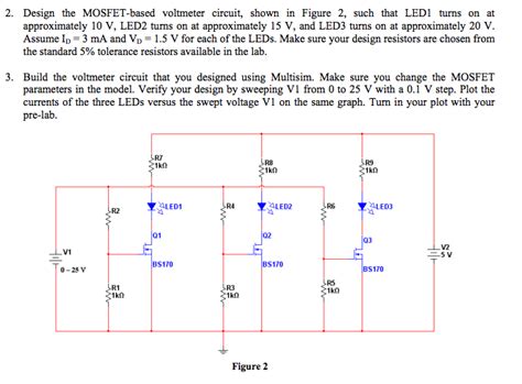 Design The MOSFET Based Voltmeter Circuit Shown Chegg