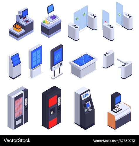 Interfaces Isometric Set Royalty Free Vector Image