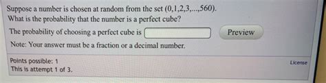 Solved Suppose A Number Is Chosen At Random From The Set