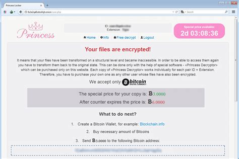 Princess Locker Ransomware Demands A Royalty Of 3 Bitcoins To Unlock
