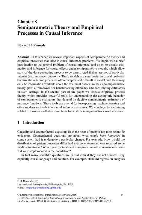 Pdf Semiparametric Theory And Empirical Processes In Causal Inference
