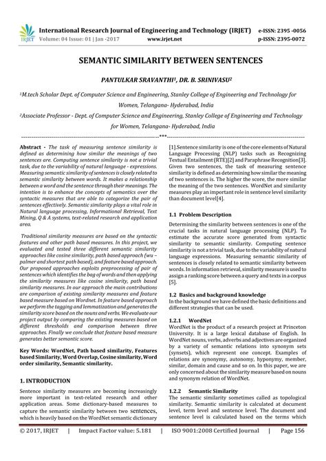 semantic similarity between sentences pdf