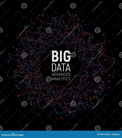 Big Data Abstract Vector Visualization Lines And Dots Array Big Data Connection Complex Stock