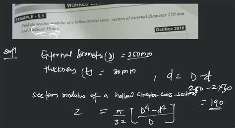 Example 5 1 Find The Section Modulus Of A Hollow Circular Cross Secti