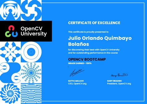 Opencv Free Opencv Bootcamp Certificate Opencv
