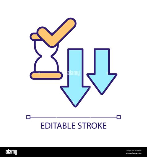 Reduce Spending Time Rgb Color Icon Stock Vector Image And Art Alamy