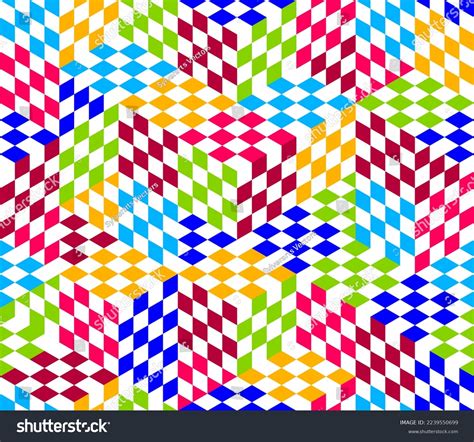 Seamless Isometric Rhombus Triangles Geometric Pattern Stock Vector Royalty Free 2239550699