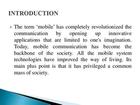 evolution of mobile radio communication