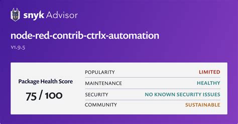 node red contrib ctrlx automation npm package snyk