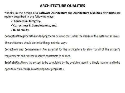quality attributes in software architecture and design patterns ppt