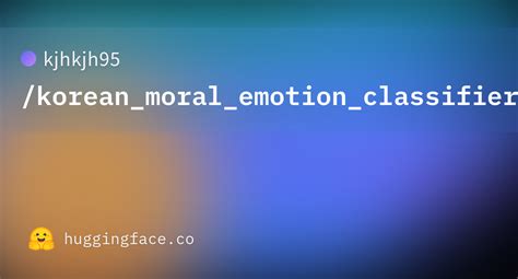 Kjhkjh95koreanmoralemotionclassifier · Hugging Face