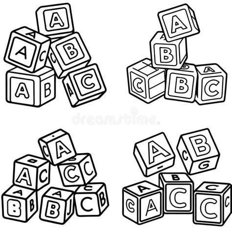 Stackable Alphabet Blocks Stock Illustrations 13 Stackable Alphabet