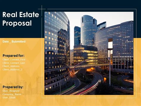 Real Estate Sample Proposal Template