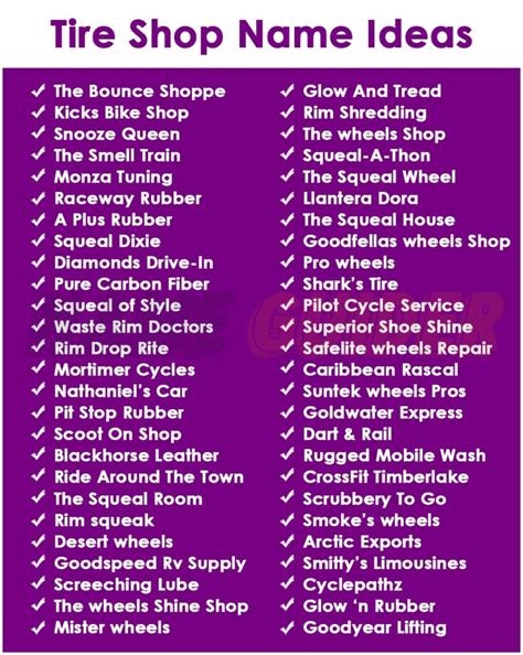 250 Tire Shop Name Ideas 2023 Name Guider