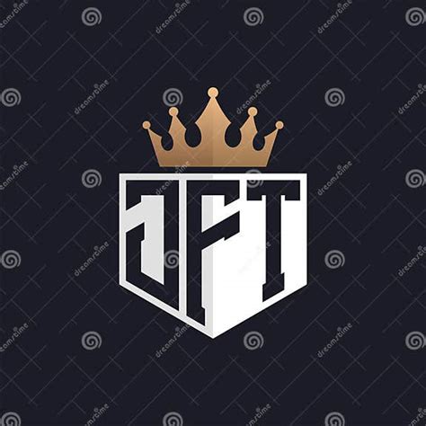 Luxury Jft Logo With Crown Elegant Initials Jft Letter Logo For