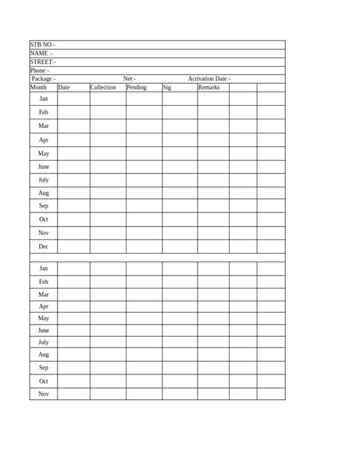 Bill Sheet Pdf