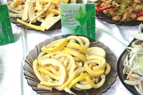 ბამბუკის ტყის კერძები კვირის პალიტრა