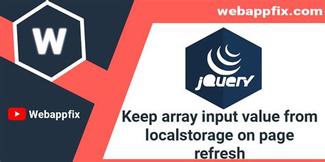 Keep Array Input Value From Localstorage On Page Refresh