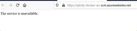 Docker Azure Container Generates Error 503 Reason Site Unavailable Stack Overflow