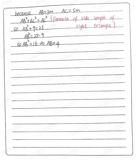 solved triangle abc is a right angled triangle as shown in the diagram