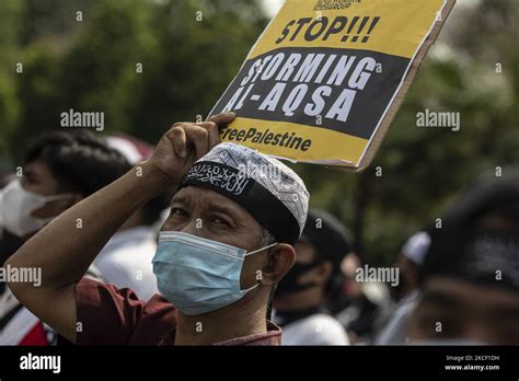 Thousands Of Muslim Held Demonstration In Front Of Us Emabassy In Jakarta Indonesia On May 21