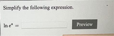 Solved Simplify The Following Expression Chegg