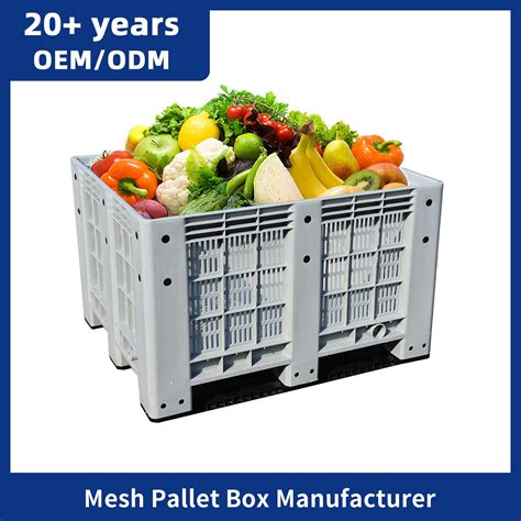 Heavy Duty Stackable Bulk Containers Industrial Plastic Pallets Bins China Plastic Pallet Bins