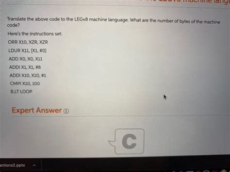 translate the above code to the legv8 machine