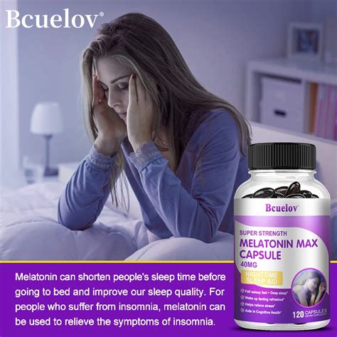 Melatonin Omega 3 B6 Sleep Aid 10mg Sleep Support Capsules Improve