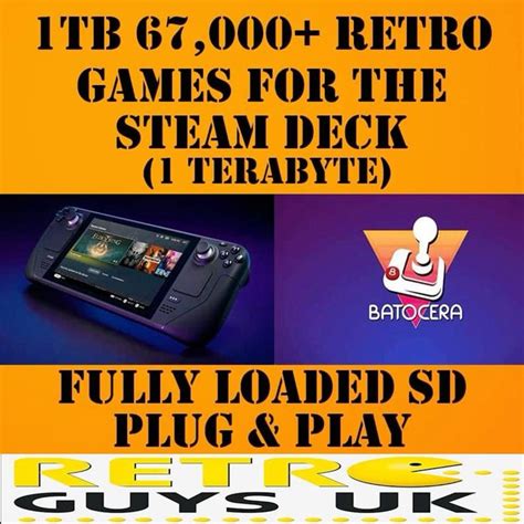 1tb Fully Loaded Sd Card For The Steam Deck 67000 Retro Games Batocera Retro Gaming Deck