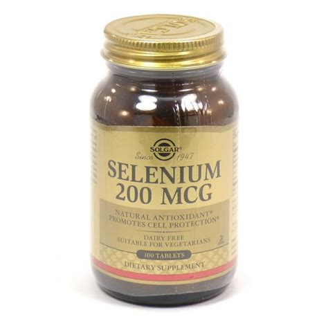Solgar Selenium 200 Mcg 100 Tablets