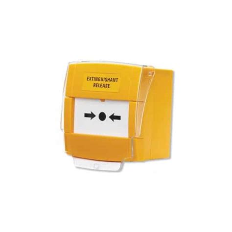 Break Glass Yellow Surface Mounting Call Point With Hinged Cover