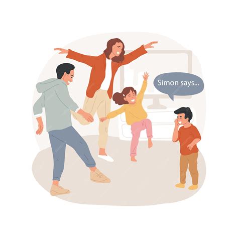 Premium Vector Simon Says Isolated Cartoon Vector Illustration