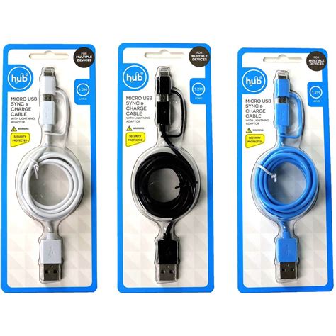 Hub Micro Usb Charge Cable For Multiple Device M Long Each Woolworths