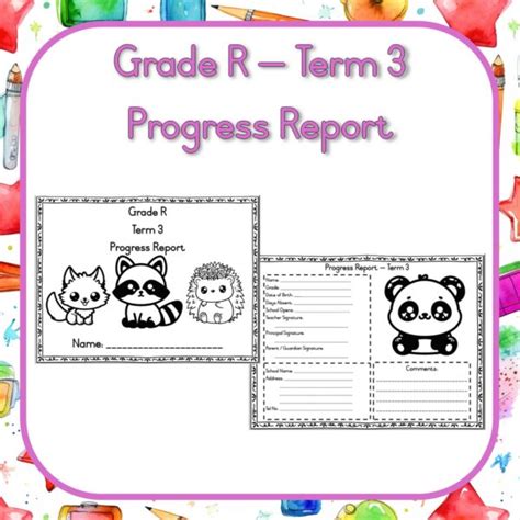 Grade R Term 3 Progress Report Skool Pret